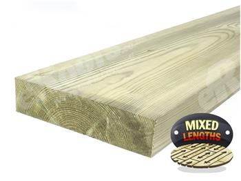 Green - Treated Planed Square Edge Timber (200mm x 50mm) Random Lengths