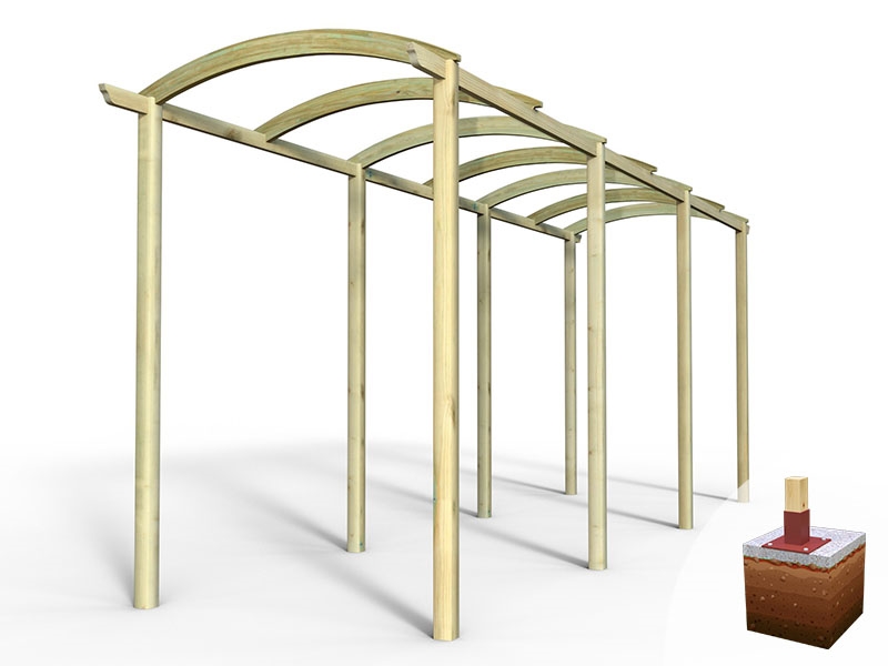 Extended Colonnade Pergola